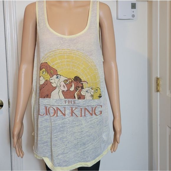 Disney | Tops | Disney The Lion King Pale Yellow Tank Top Xxl | Poshmark